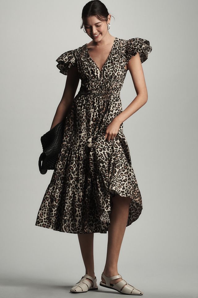Hope for Flowers by Tracy Reese Short-Sleeve Tiered Midi Dress ...