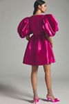Aureta Studio Puff-Sleeve Mini Dress | Anthropologie
