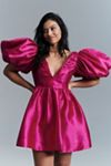 Aureta Studio Puff-Sleeve Mini Dress | Anthropologie