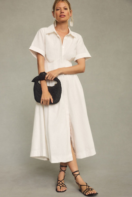 Aureta Studio x Anthropologie Pleated Shirt Dress | Anthropologie