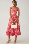 Aureta Studio Square-Neck Corset A-Line Dress | Anthropologie