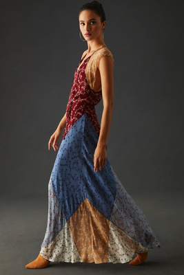 rag & bone Tie-Front Patchwork Maxi Dress | Anthropologie