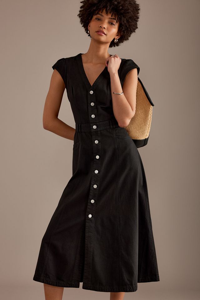 PAIGE Aida Vestido midi denim | Anthropologie ES