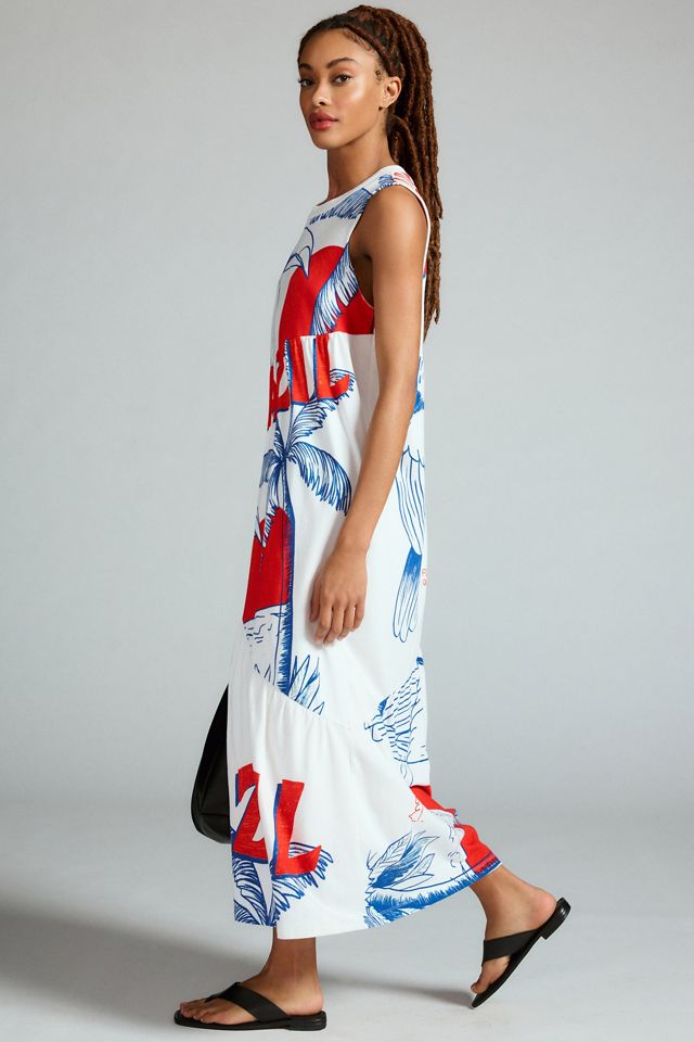 Farm Rio Sleeveless Graphic Dress | Anthropologie