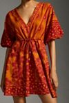 Farm Rio x Anthropologie Printed V-Neck Tunic Dress | Anthropologie