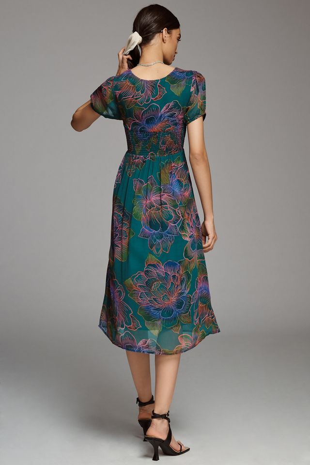 Farm Rio x Anthropologie Puff-Sleeve Corset Dress | Anthropologie