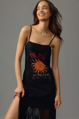 Farm Rio Slim Fringe Maxi Dress | Anthropologie