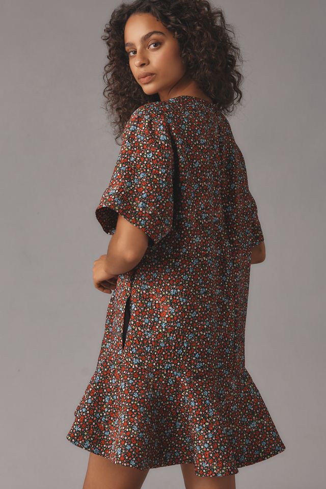 Essentiel Antwerp Gallows Drop-Waist Mini Dress | Anthropologie