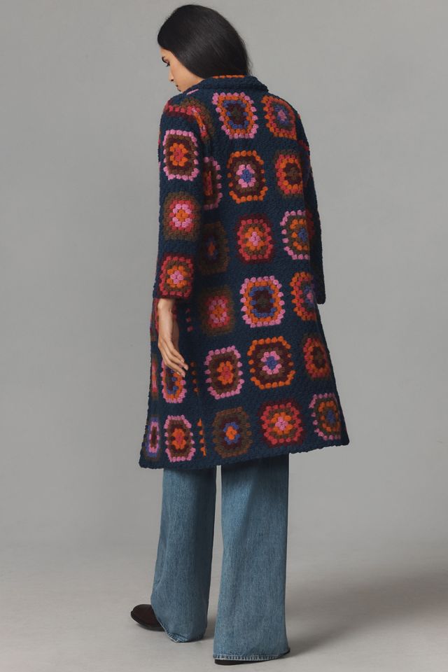 Vilagallo Yana Crochet Coat | Anthropologie