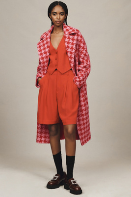 Helene Berman Jackie Houndstooth Coat | Anthropologie