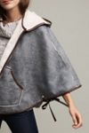 Reversible Hooded Sherpa Cape | Anthropologie