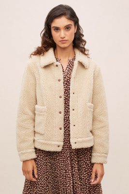 Alexis Faux Fur Trucker Jacket | Anthropologie