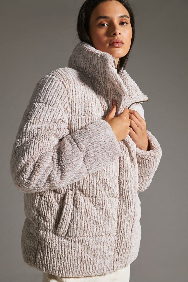 Unreal Fur Close-Knit Puffer Jacket | Anthropologie