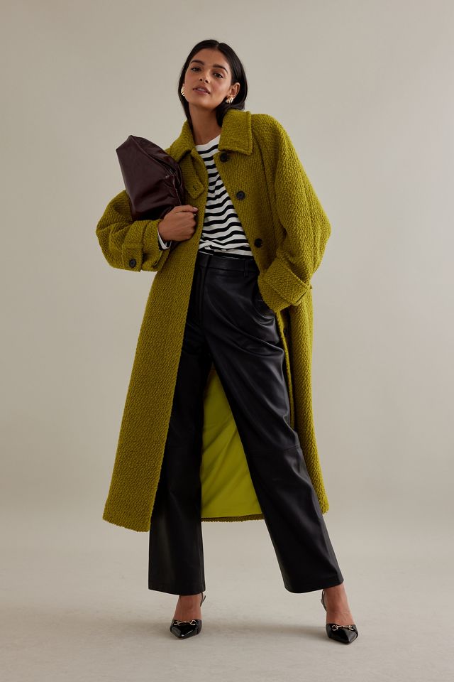 Slouchy Textured Maxi Coat | Anthropologie UK