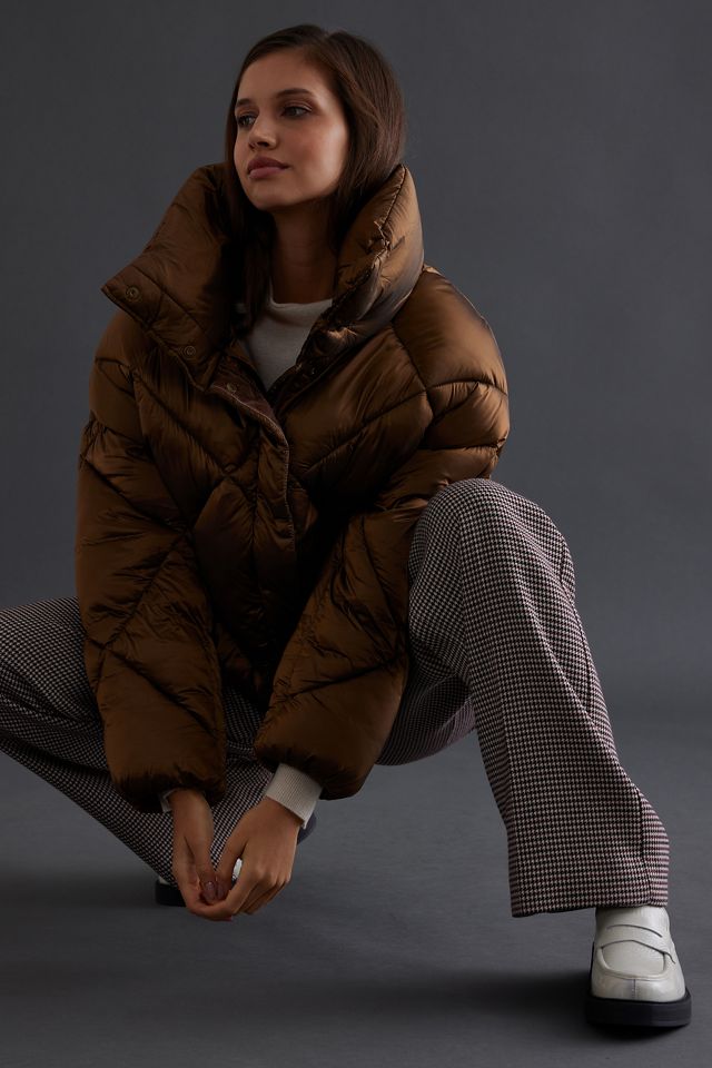 OOF Wear Short Oversized Collar Puffer Coat | Anthropologie UK