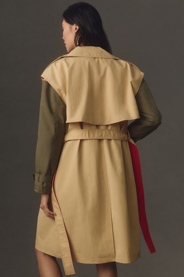 Noize Charlotta Colorblock Trench Coat | Anthropologie