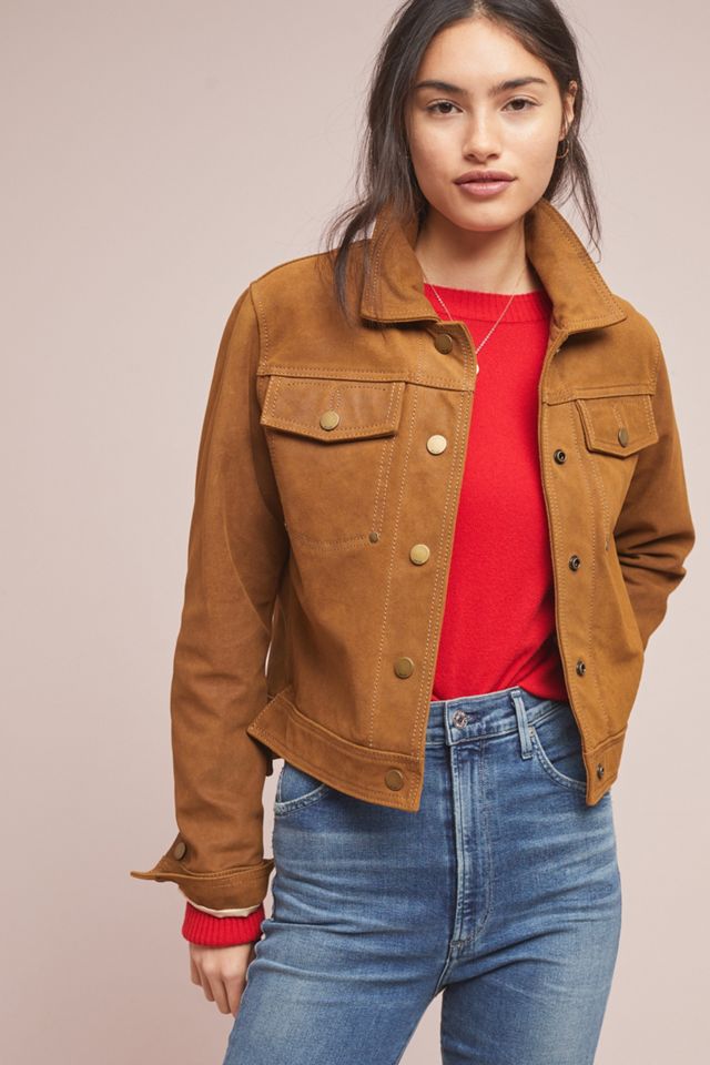 Frye The Trucker Suede Jacket | Anthropologie