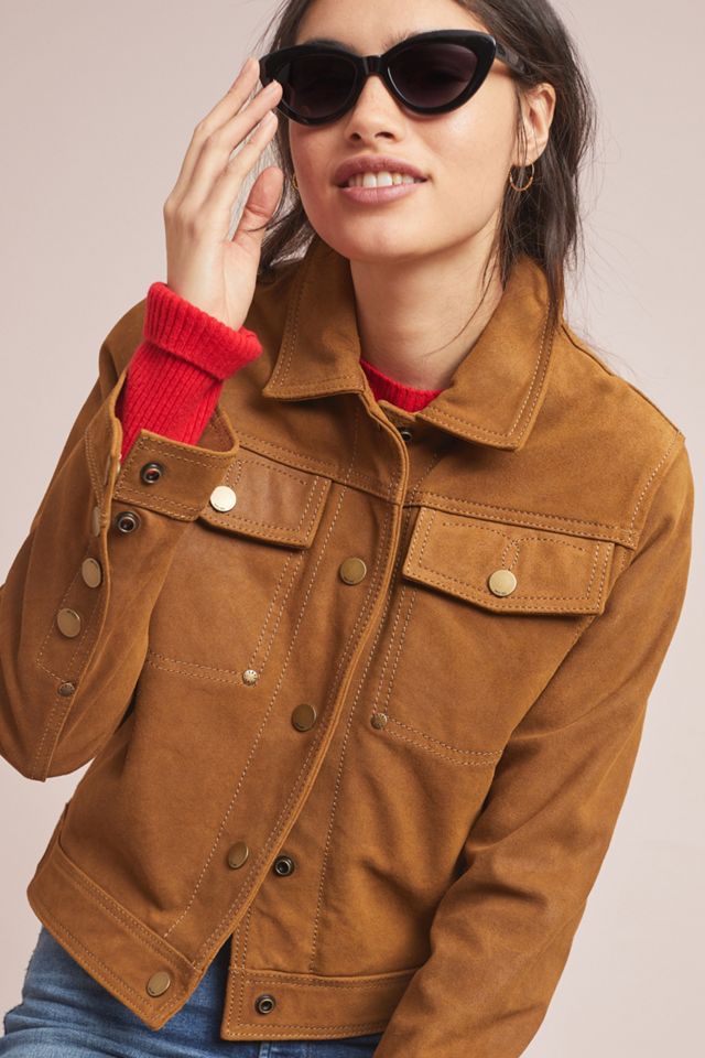 Frye The Trucker Suede Jacket | Anthropologie