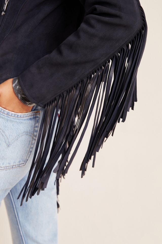 Frye Fringed Suede Biker Jacket | Anthropologie