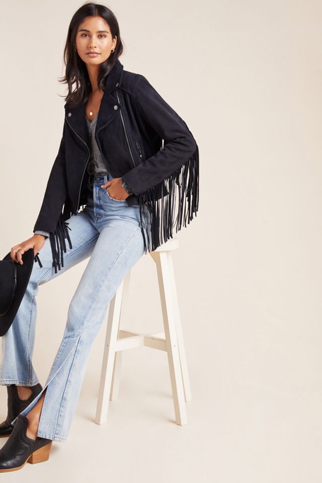 Frye Fringed Suede Biker Jacket | Anthropologie
