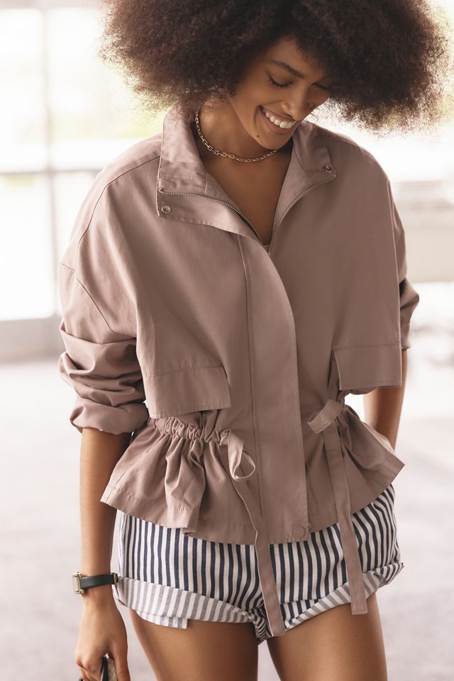 Maeve Ruched Cropped Jacket | Anthropologie