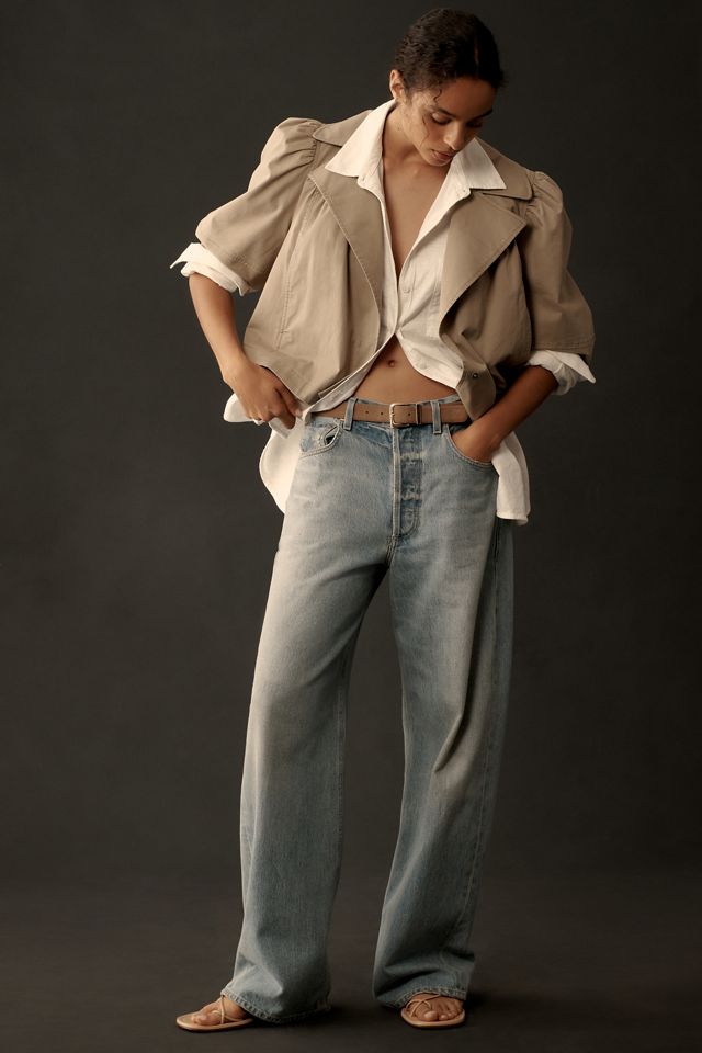 Maeve Cropped Babydoll Swing Jacket | Anthropologie