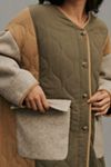 Amente Patch Quilted Wool Blend Coat | Anthropologie
