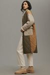 Amente Patch Quilted Wool Blend Coat | Anthropologie