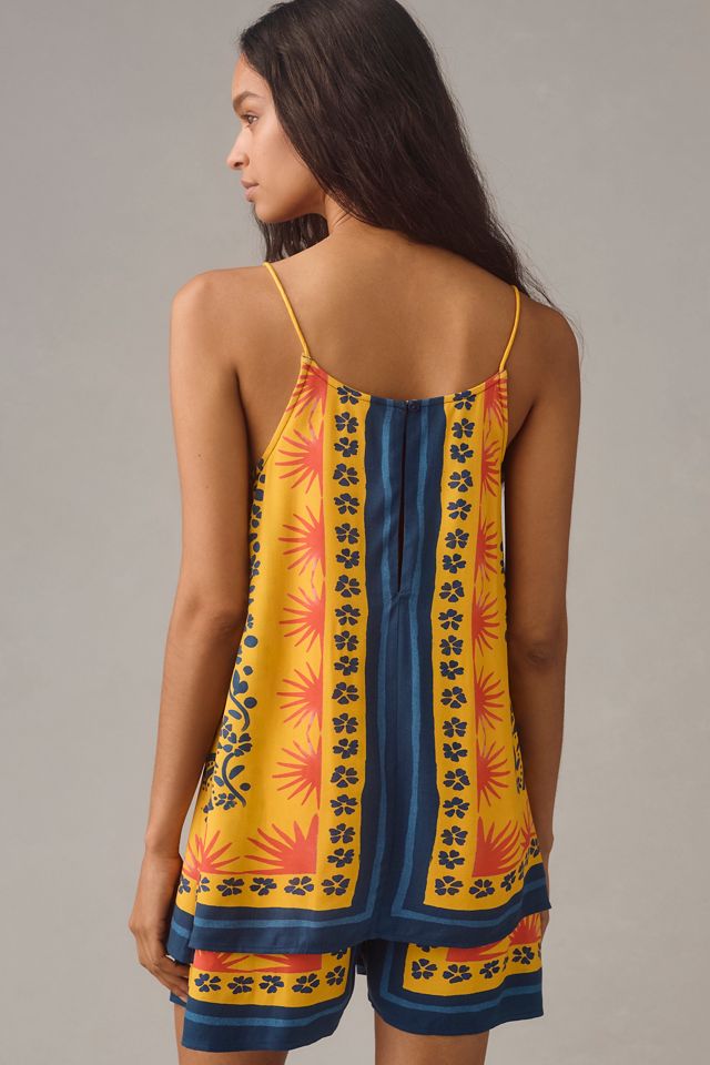 Farm Rio x Anthropologie Tie-Neck Layered Romper | Anthropologie