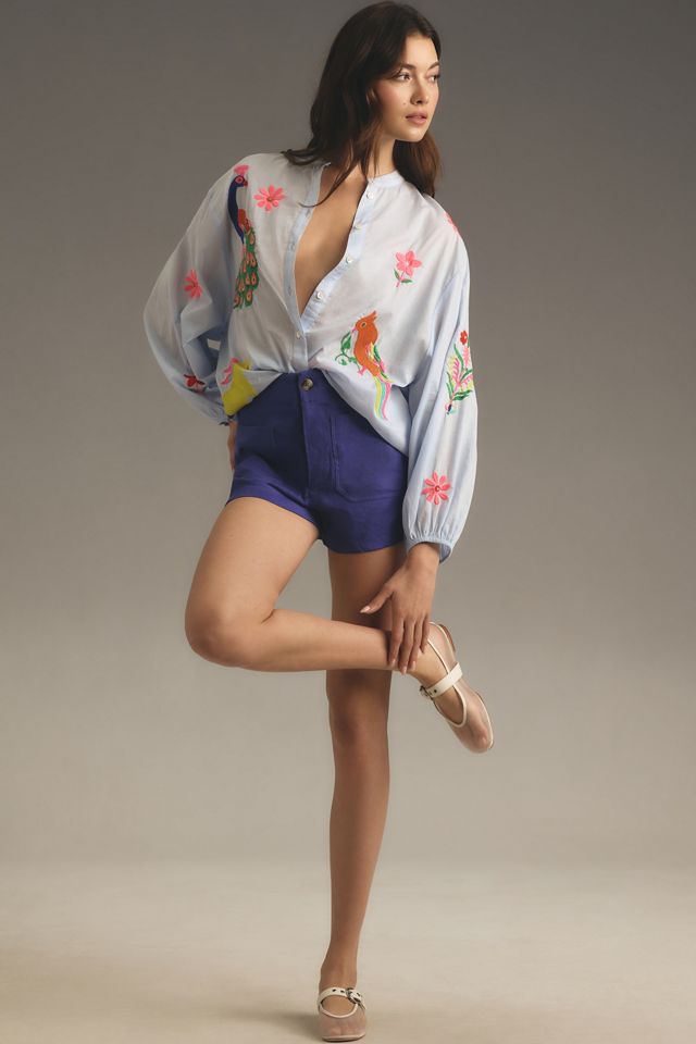 Essentiel Antwerp Felhi Embroidered Blouse | Anthropologie