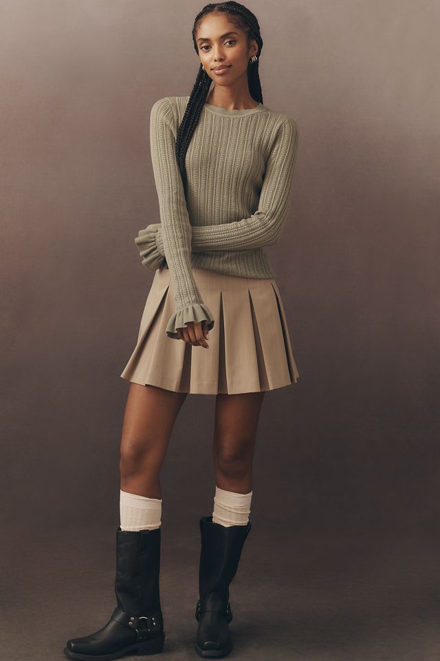 PAIGE Ophelia Ruffled-Cuff Sweater | Anthropologie