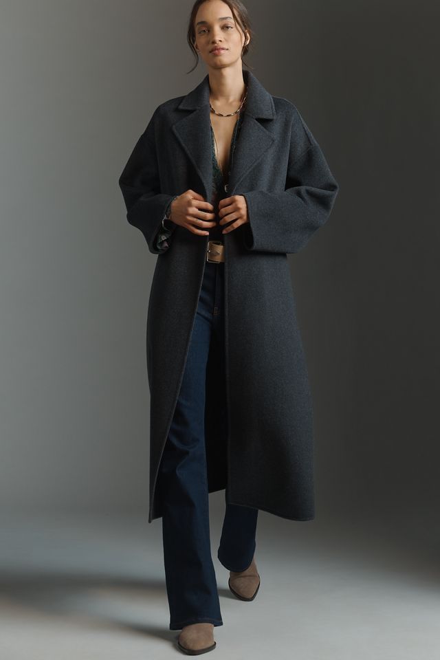 PAIGE Connery Wool-Blend Long Coat | Anthropologie