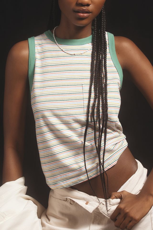 MOTHER The Strong and Silent Type Pocket Tank | Anthropologie