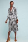 Houndstooth Silk Shirtdress | Anthropologie