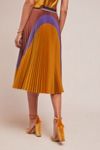 Pleated Colorblock Skirt | Anthropologie