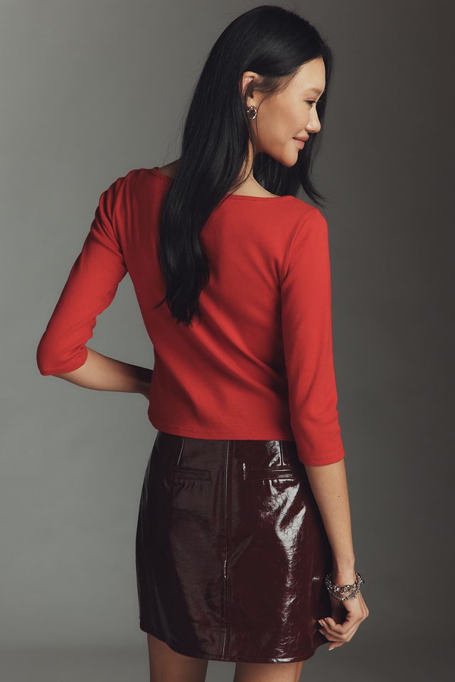 Lisa Says Gah Nia Long-Sleeve Boat-Neck Top | Anthropologie