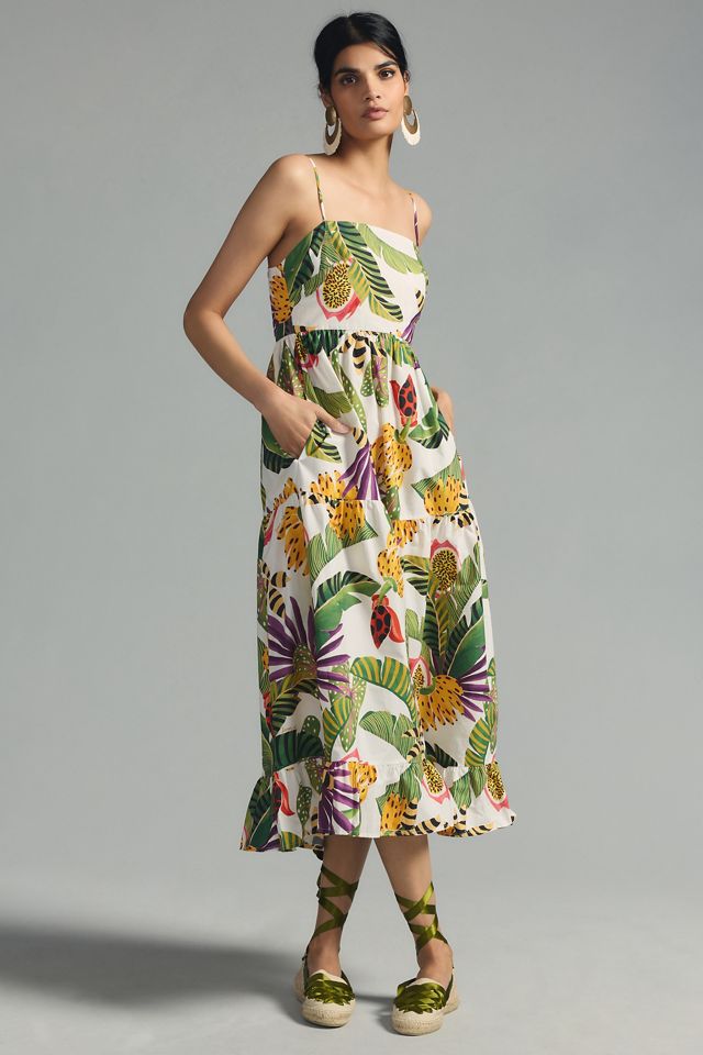 Farm Rio Striped Forest Maxi Dress | Anthropologie