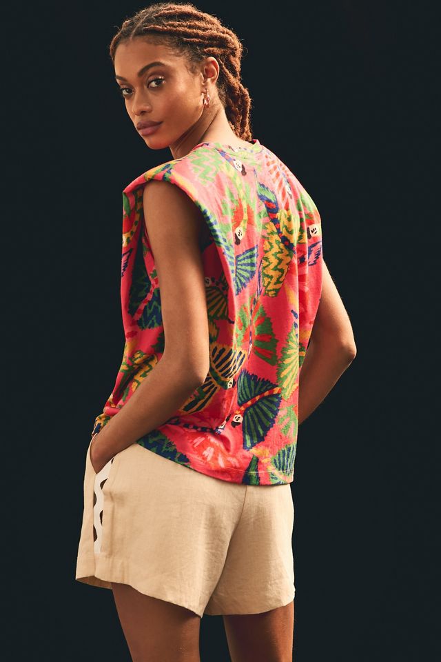 Farm Rio Macaw Sleeveless Tee | Anthropologie