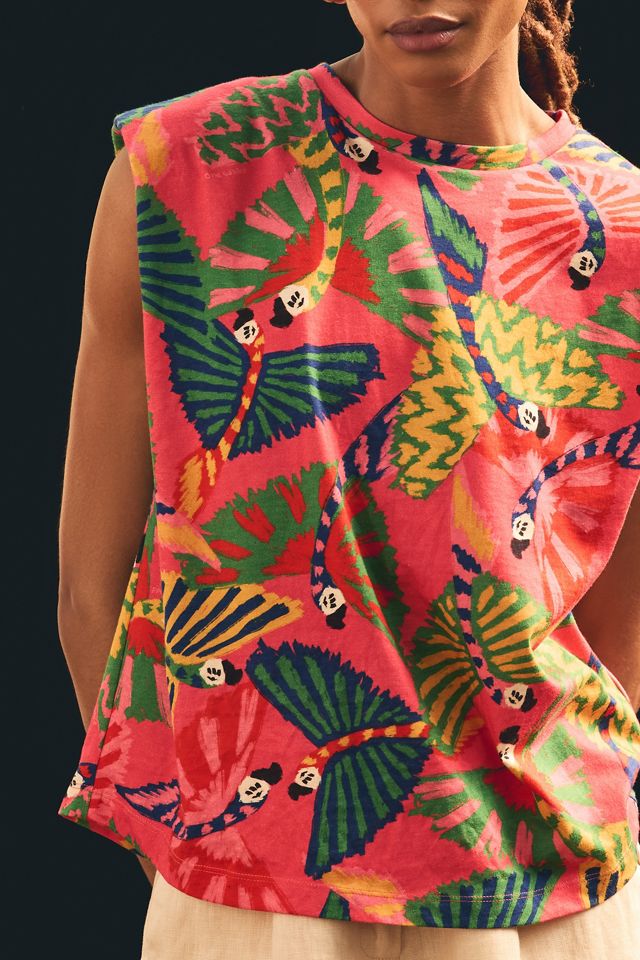 Farm Rio Macaw Sleeveless Tee | Anthropologie