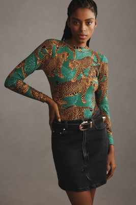 Farm Rio Artsy Leopards Bodysuit | Anthropologie