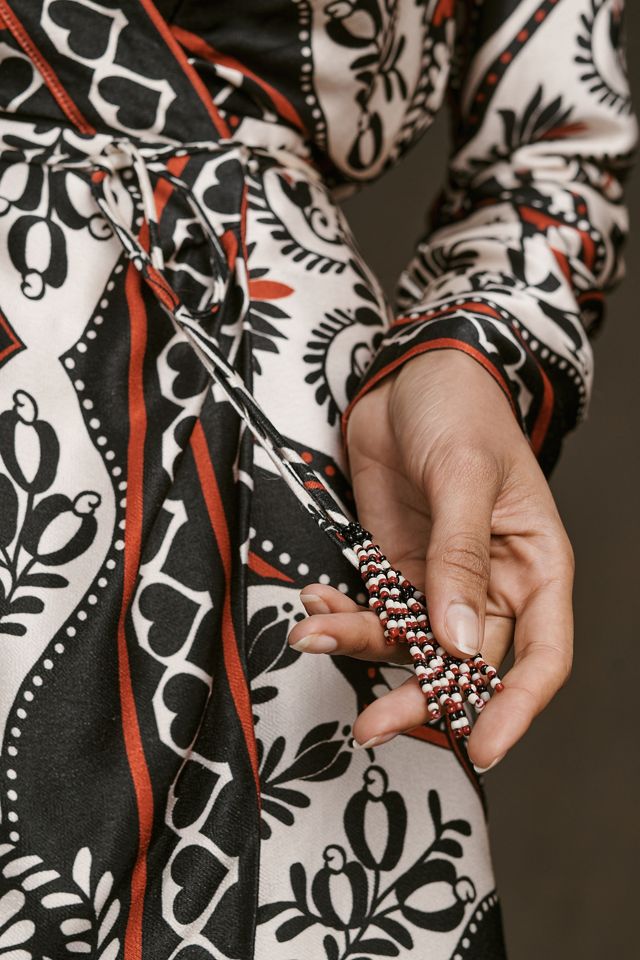 Farm Rio Passion Scarf Wrap Mini Dress | Anthropologie