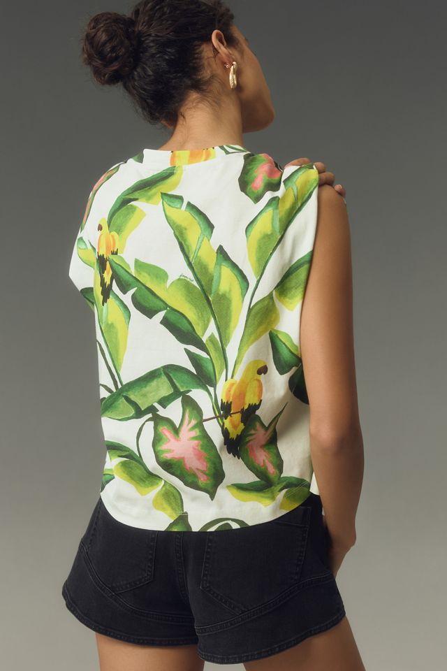 Farm Rio Summer Foliage Tee | Anthropologie