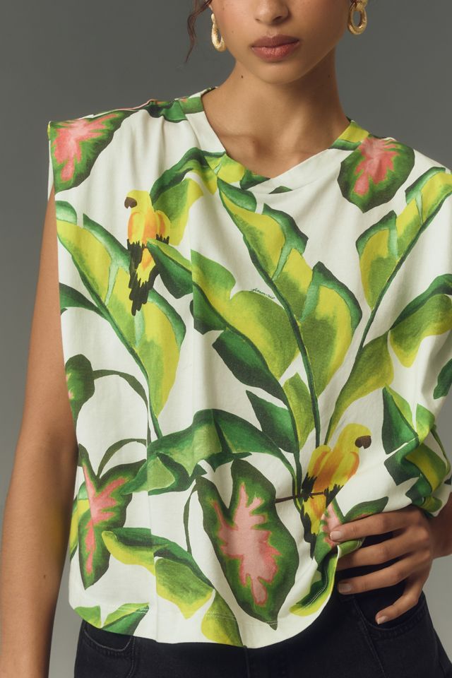 Farm Rio Summer Foliage Tee | Anthropologie