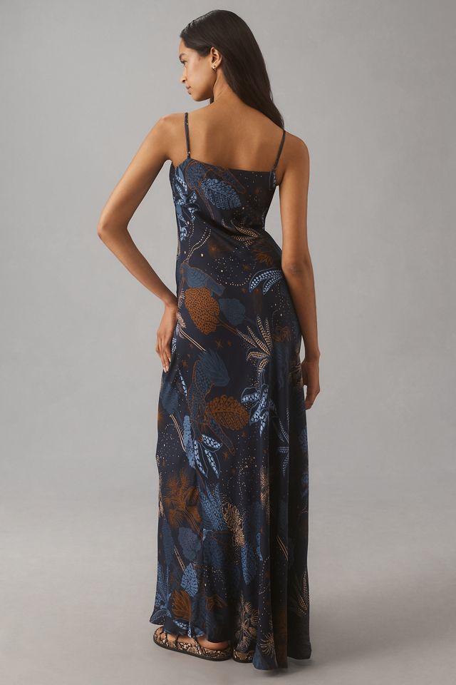 Farm Rio Night Jungle Slip Maxi Dress | Anthropologie