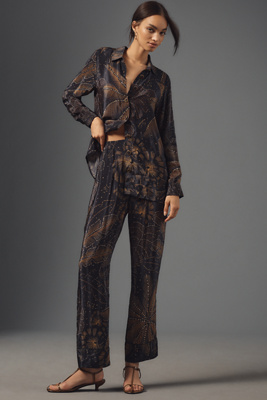 Farm Rio Golden Foliage Pajama Pants | Anthropologie