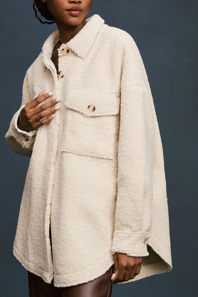 Good American Sherpa Shacket | Anthropologie
