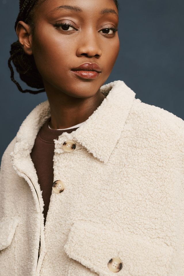 Good American Sherpa Shacket | Anthropologie