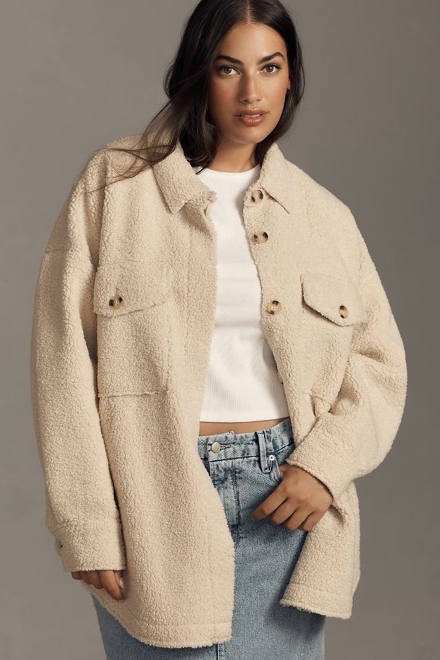 Good American Sherpa Shacket | Anthropologie