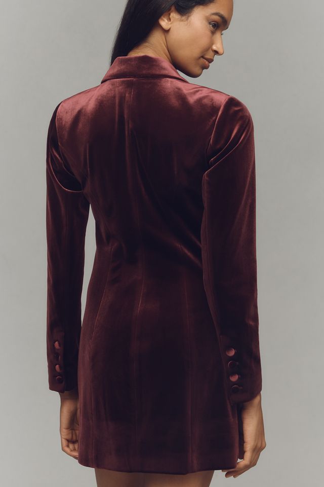 Good American Velvet Blazer Mini Dress | Anthropologie