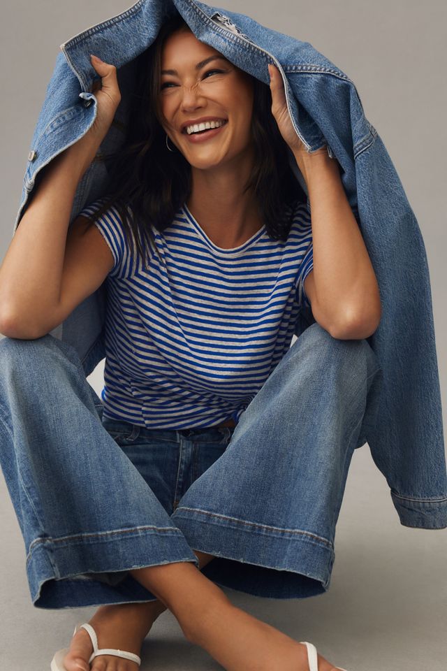 Frame Easy True Linen Tee | Anthropologie